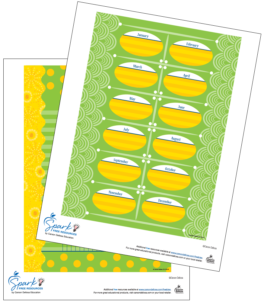 Lemon Lime Chart Set Free Classroom Décor | Carson Dellosa