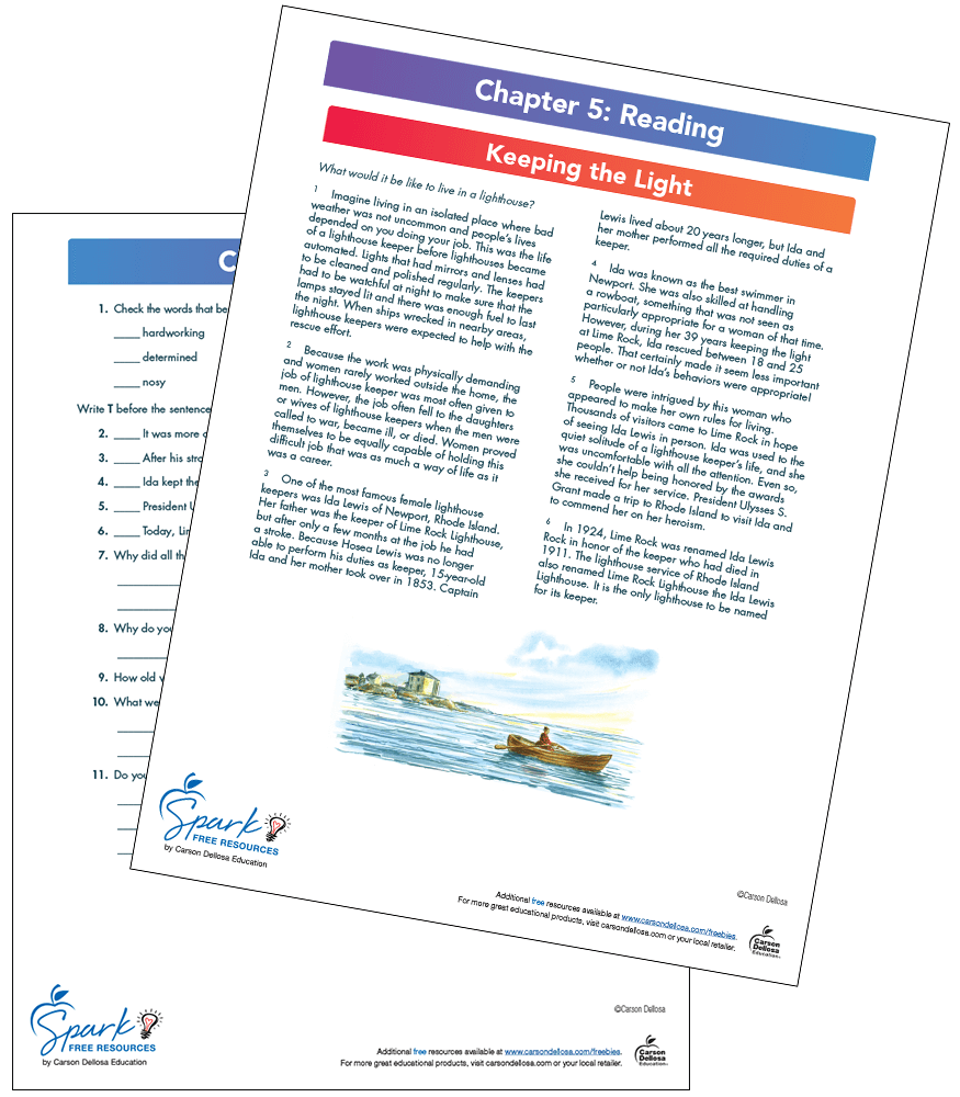 Spectrum Complete Grade 6 Reading Comprehension Free Sample | Carson ...