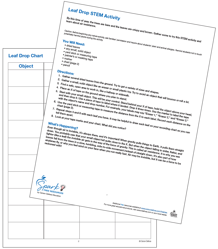 Leaf Drop STEM Free Activity | Carson Dellosa