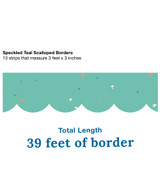 Speckled Teal Scalloped Bulletin Board Borders