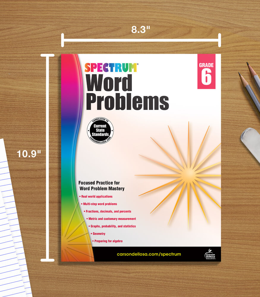 Grade 6 Spectrum Word Problems Workbook Paperback