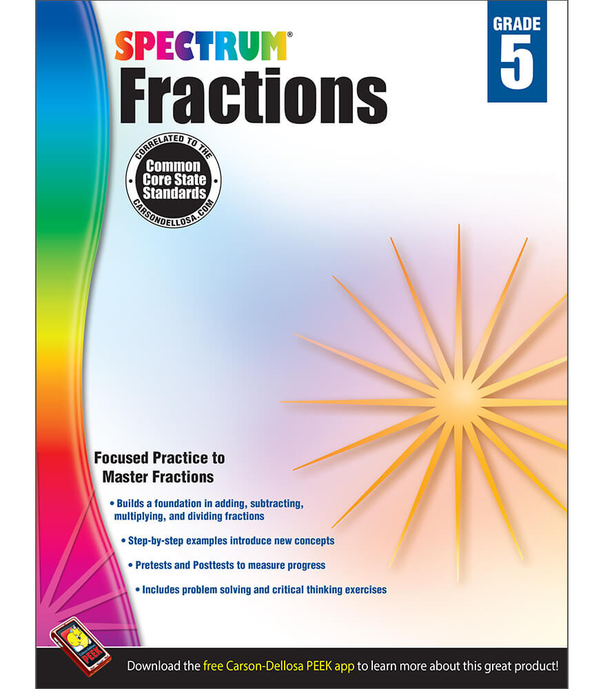 Spectrum Fractions Workbook Grade 5 eBook