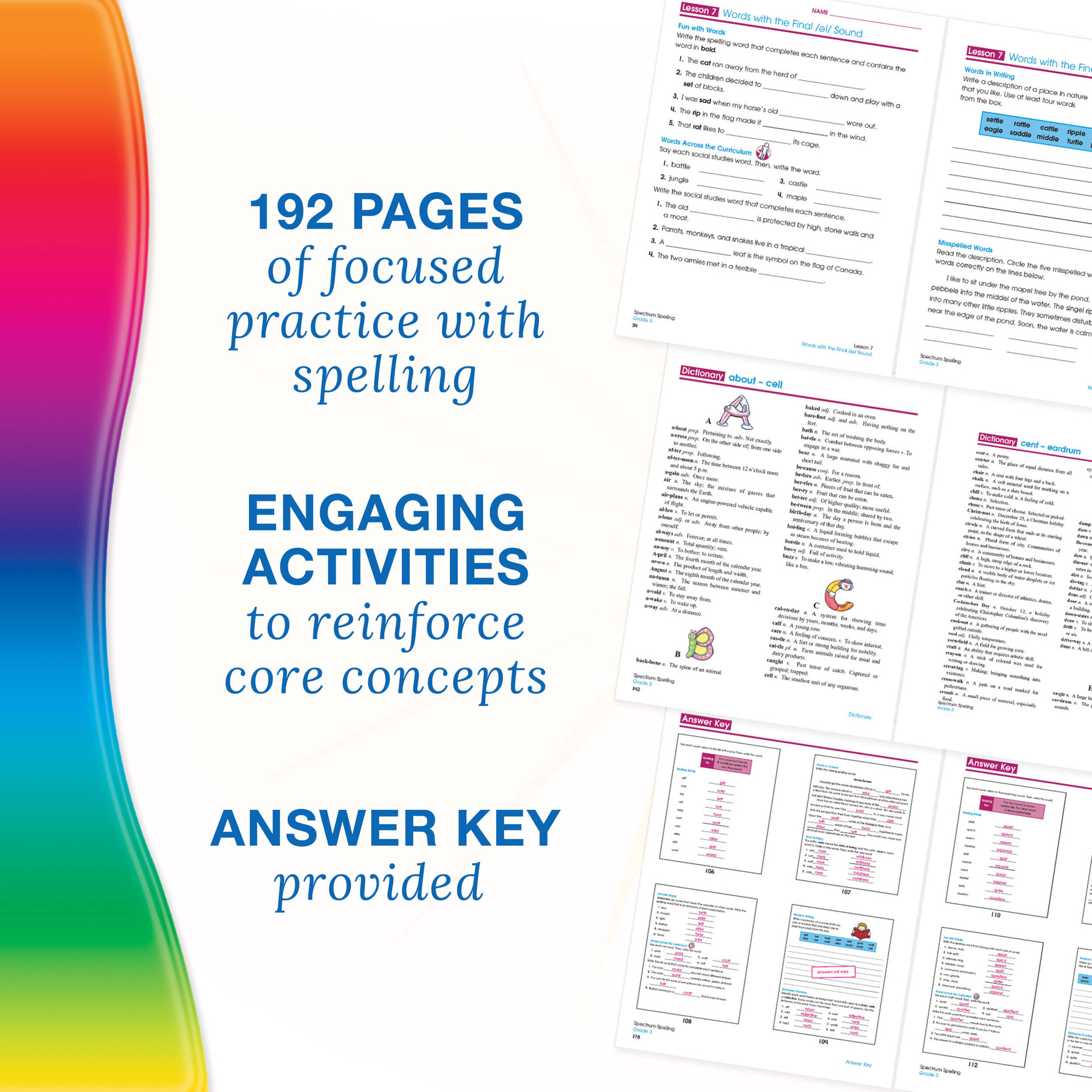 Grade 3 Spectrum Spelling Workbook eBook (PDF)