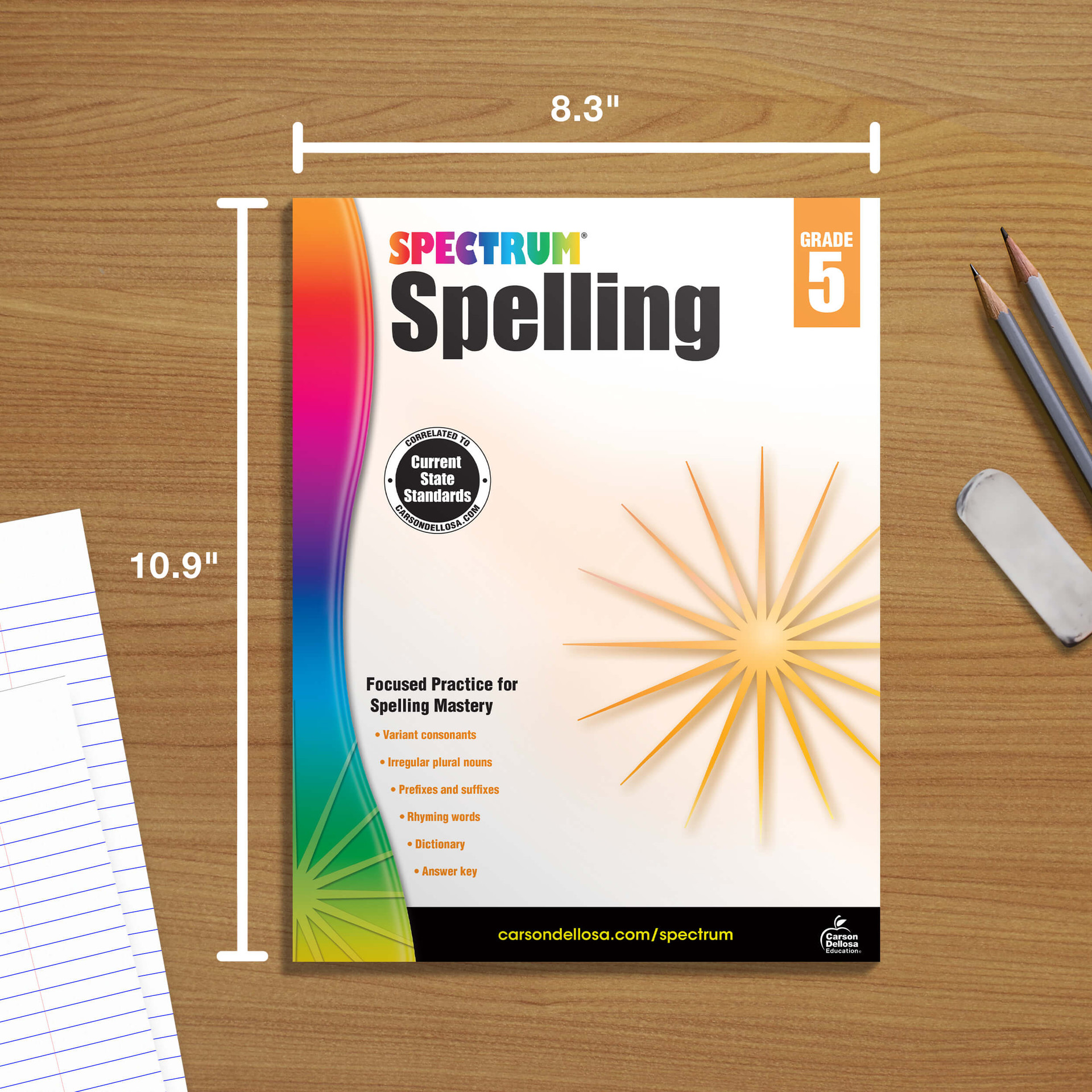 Grade 5 Spectrum Spelling Workbook eBook (PDF)
