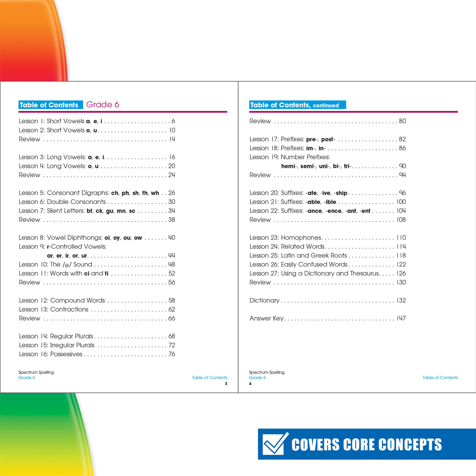 Grade 6 Spectrum Spelling Workbook eBook (PDF)