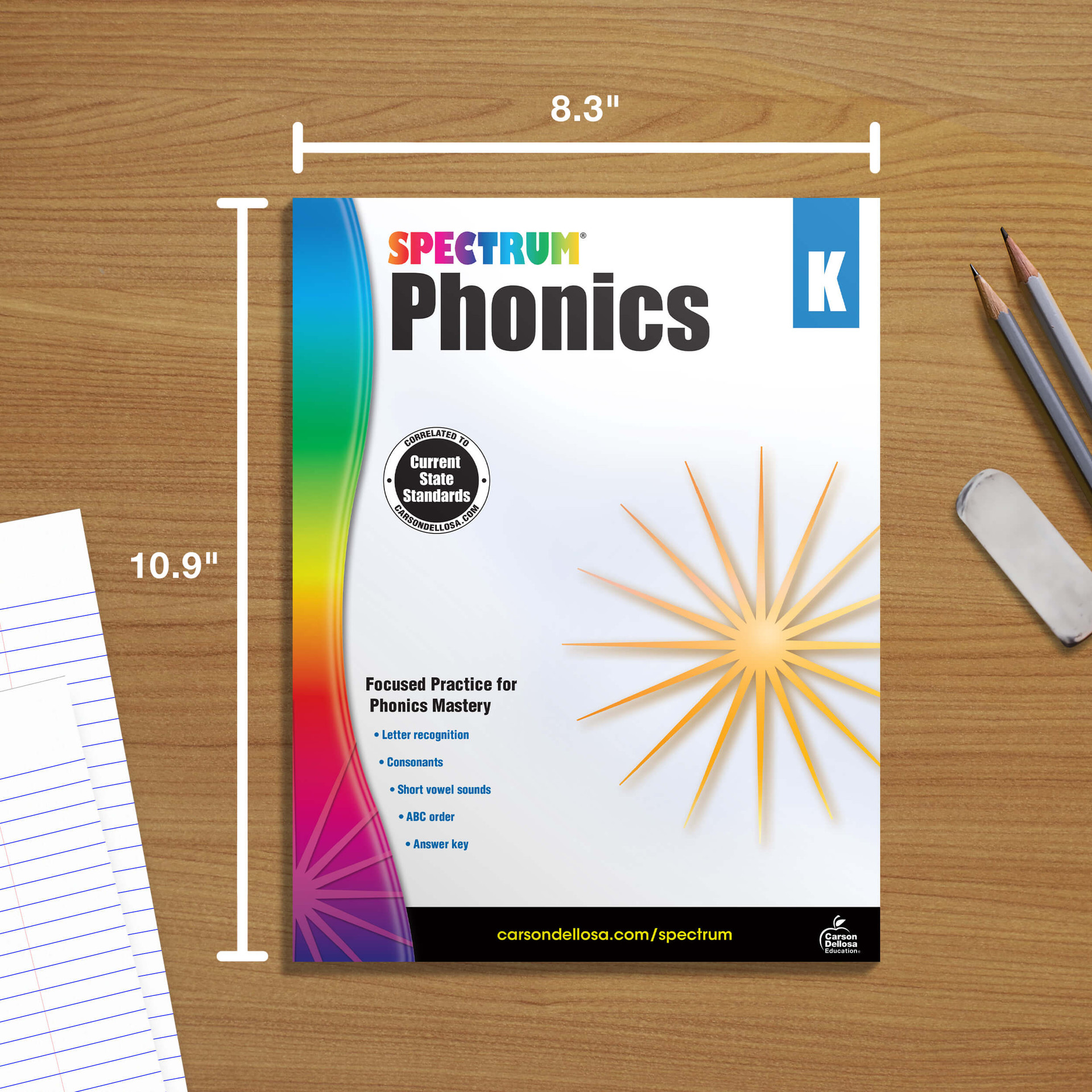 Grade K Spectrum Phonics Workbook eBook (PDF)