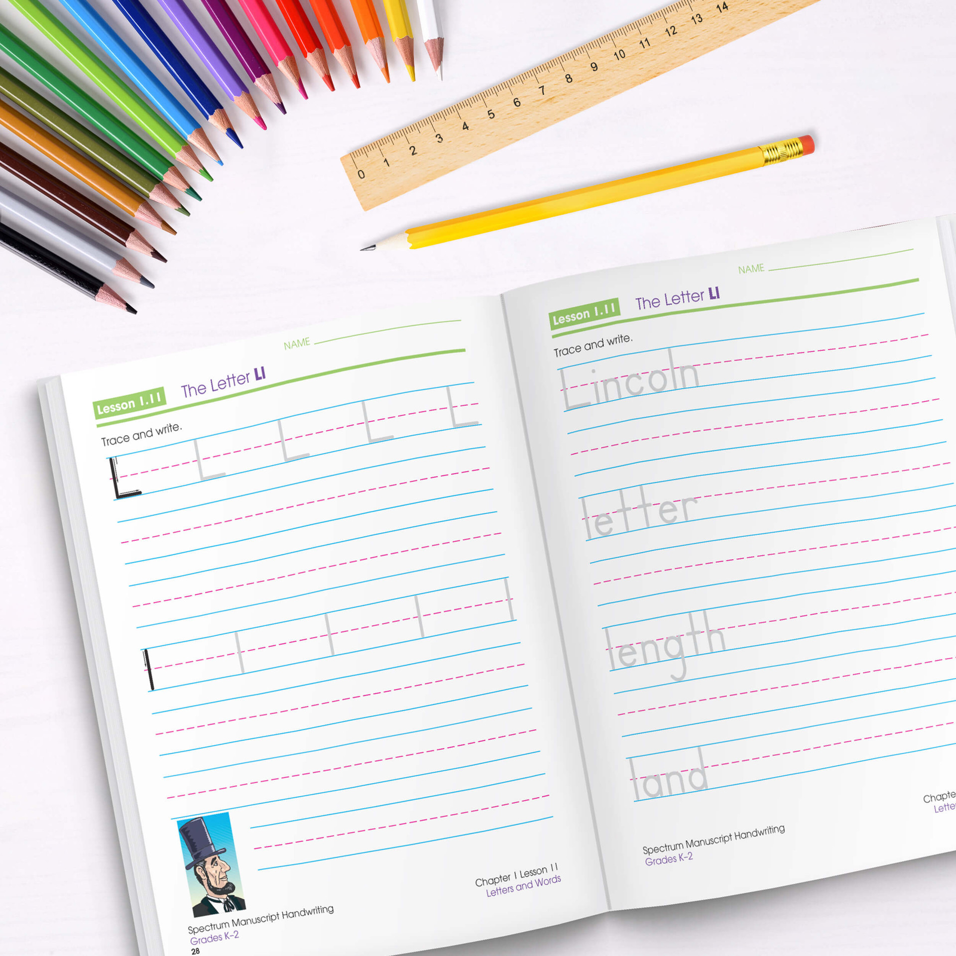 Grade K-2 Spectrum Manuscript Handwriting Workbook eBook (PDF)