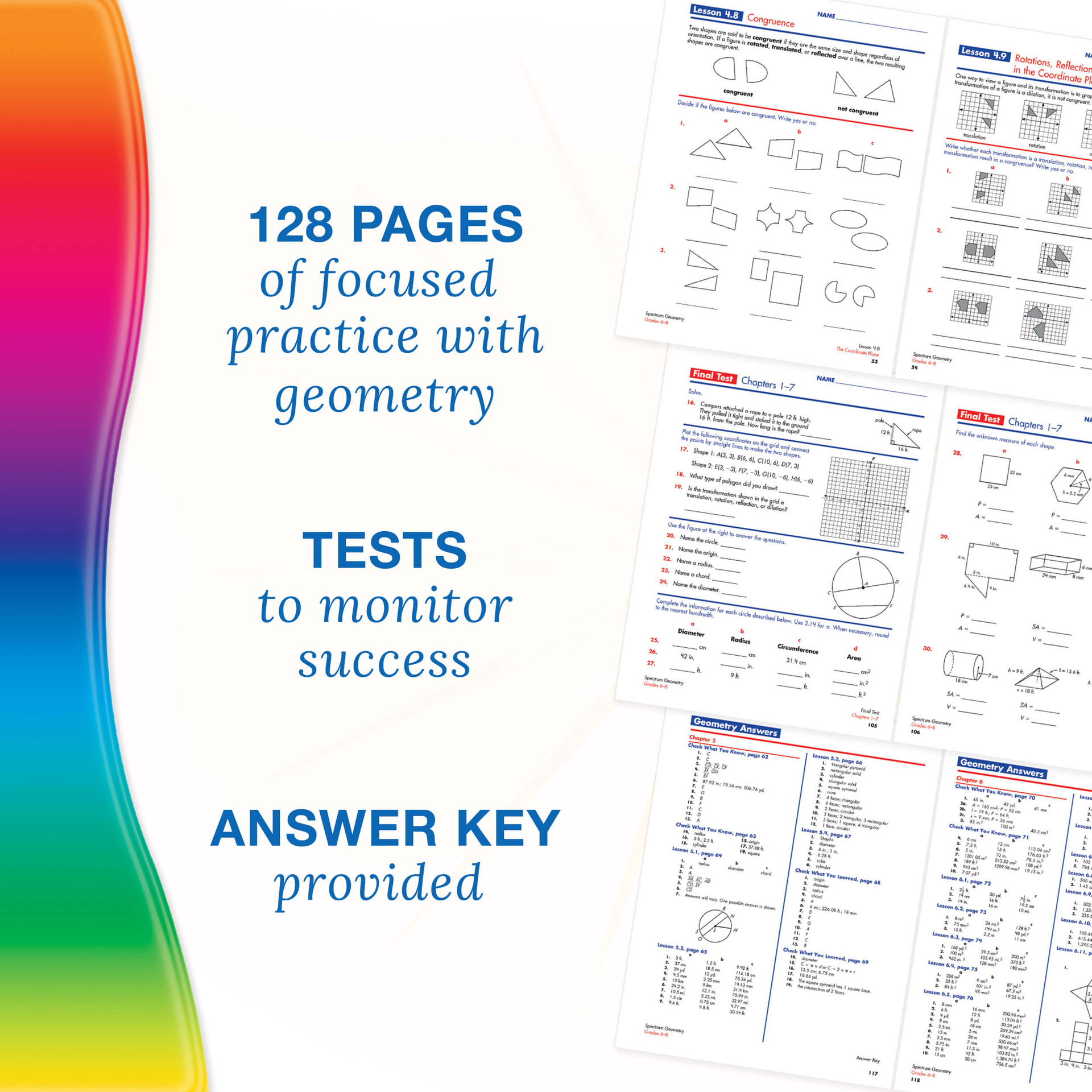 Grade 6-8 Spectrum Geometry Workbook eBook (PDF)