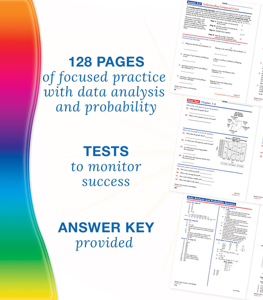 Spectrum Data Analysis and Probability Workbook Grade 6-8 eBook