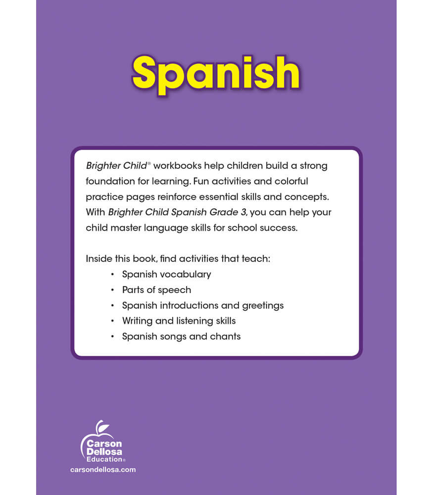 Grade 3 Brighter Child Spanish Workbook eBook (PDF)