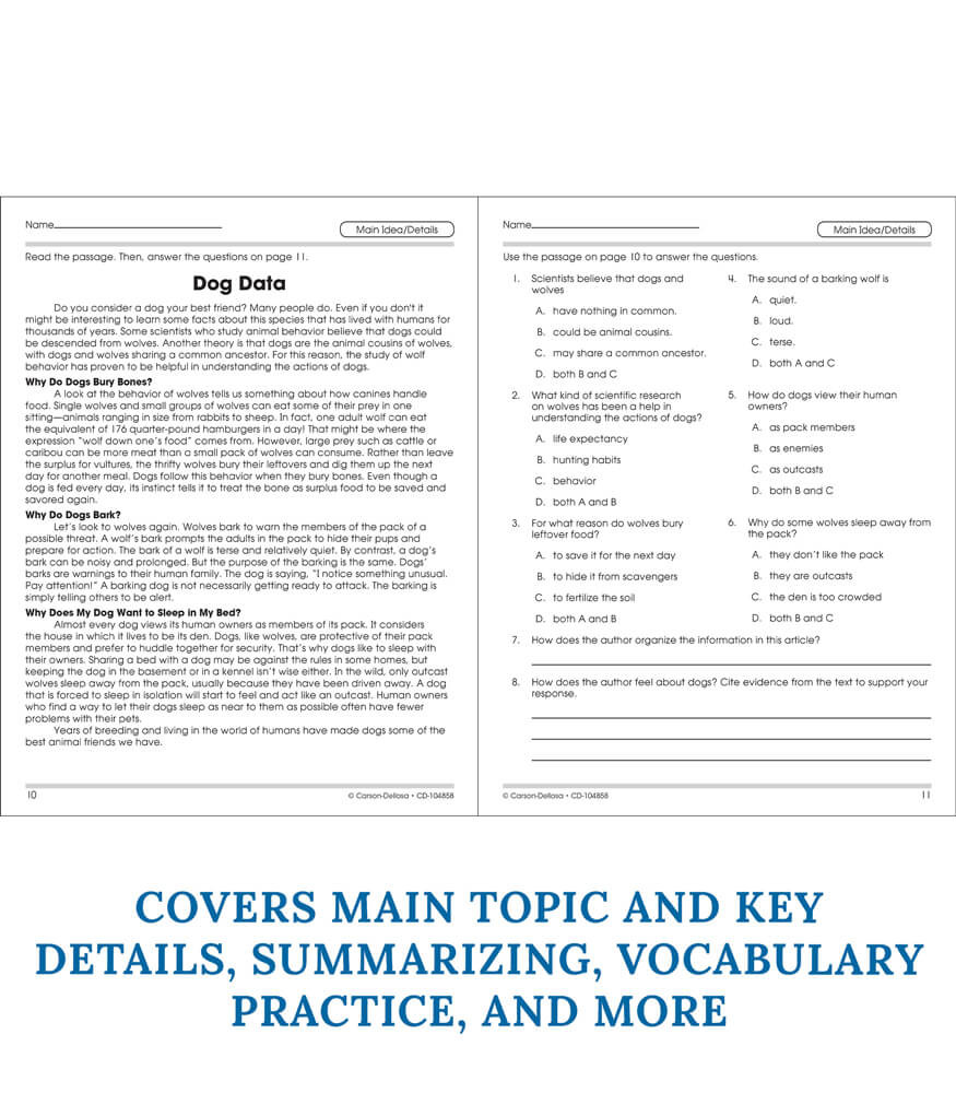 Grade 8 Reading Comprehension Workbook eBook (PDF)