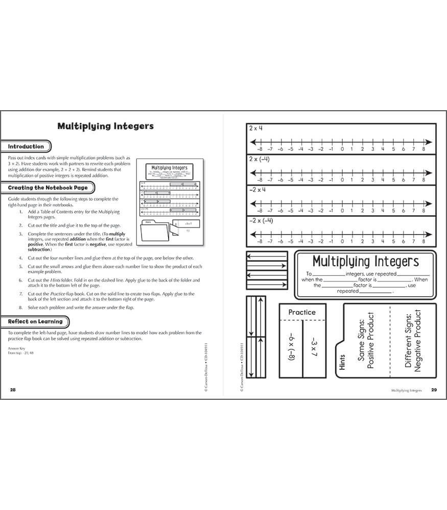 Grade 7 Interactive Notebooks: Math Resource Book eBook (PDF)
