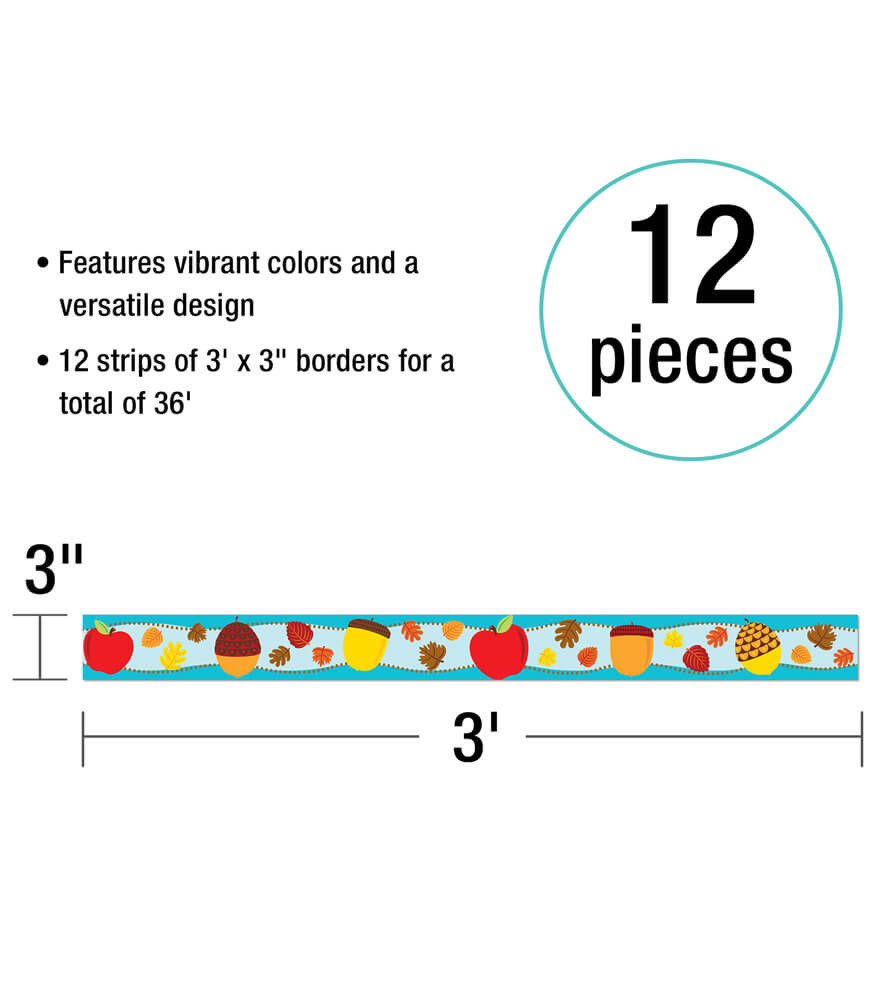 Apples & Acorns Straight Bulletin Board Borders