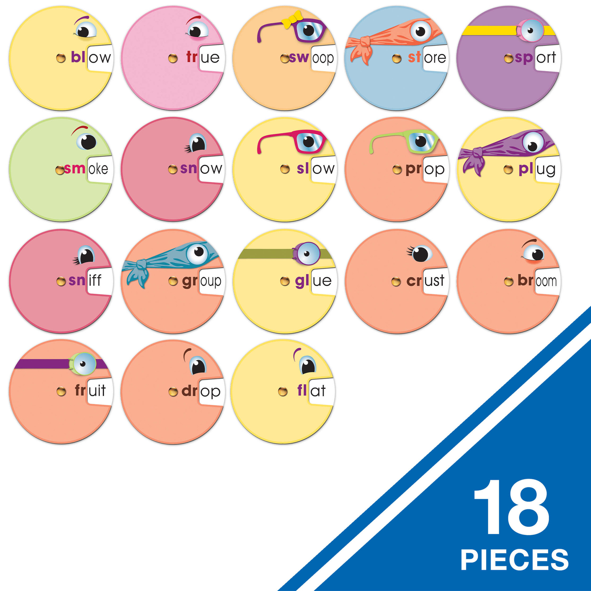 Grade 1-2 Word Wheels: Beginning Blends Language Arts Manipulative ...