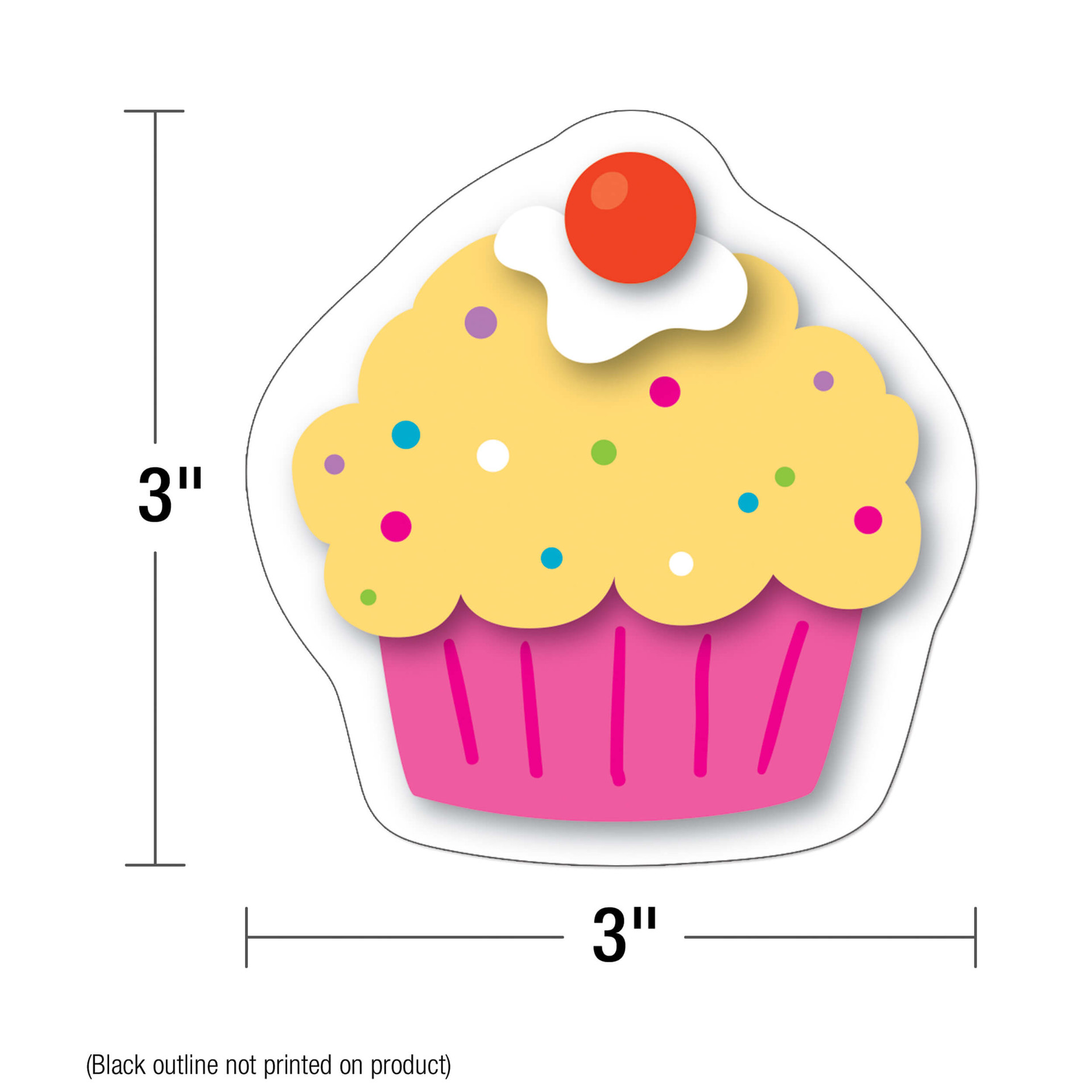 Cupcakes Assorted Mini Cutouts