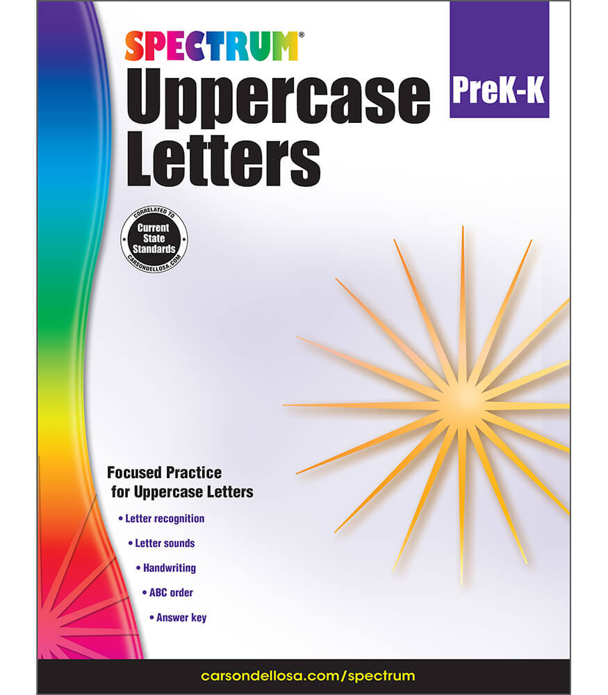 Spectrum Uppercase Letters Workbook Grade PK-K eBook