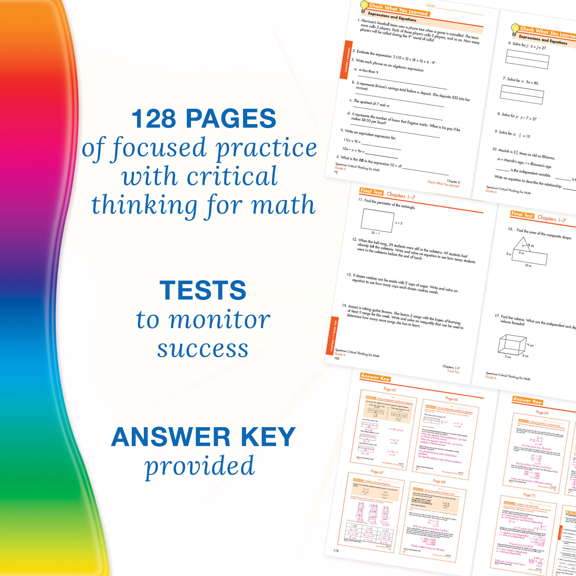 Grade 6 Spectrum Critical Thinking for Math Workbook eBook