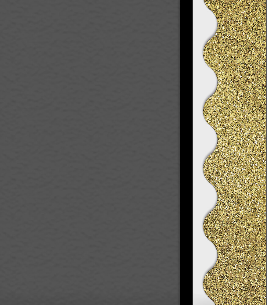 Gold Glitter Scalloped Bulletin Board Borders