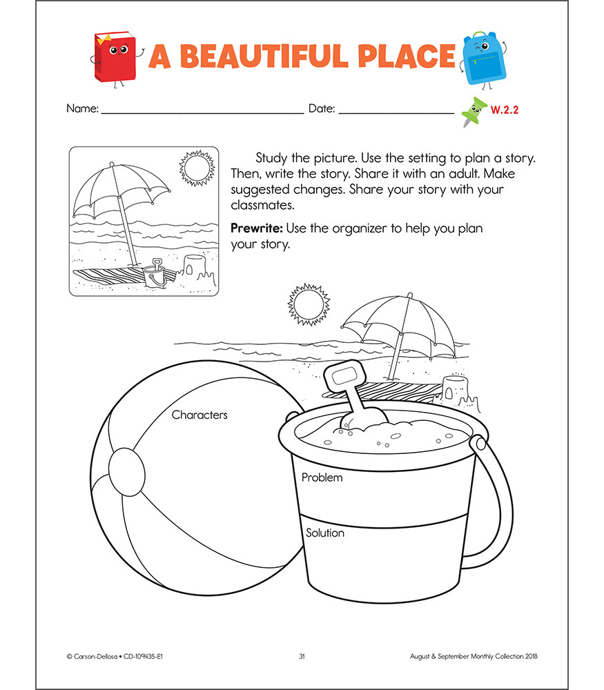 August & September Monthly Printable Collection Grade 2