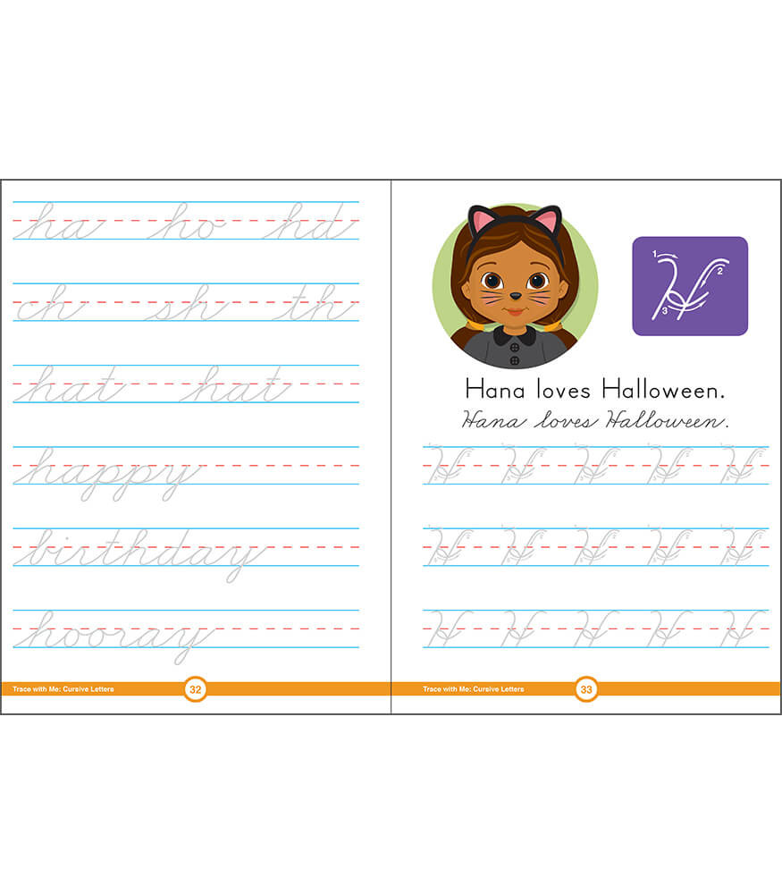 Grade 2-5 Trace with Me: Cursive Letters Activity Book Paperback