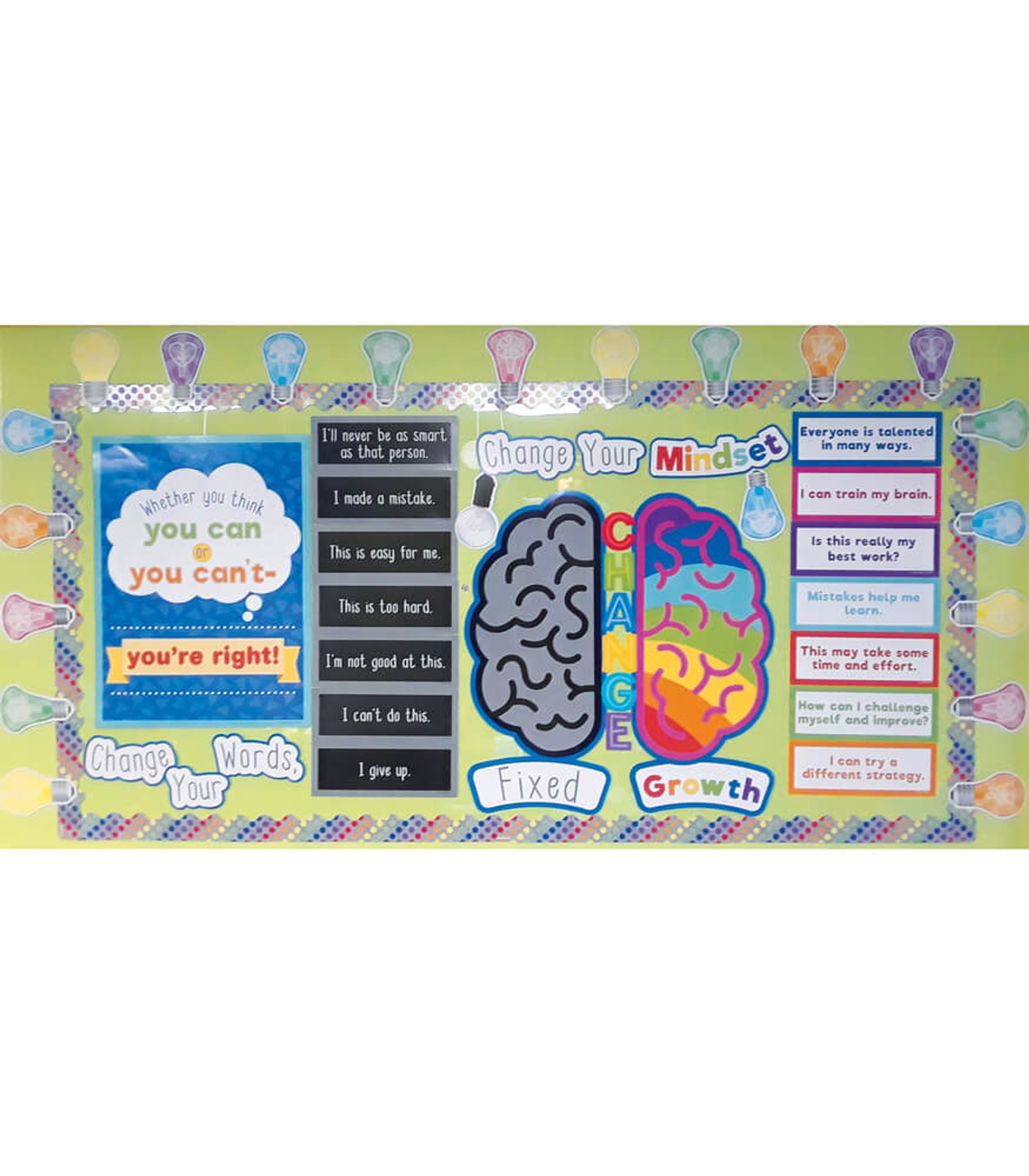 Growth Mindset Bulletin Board Set