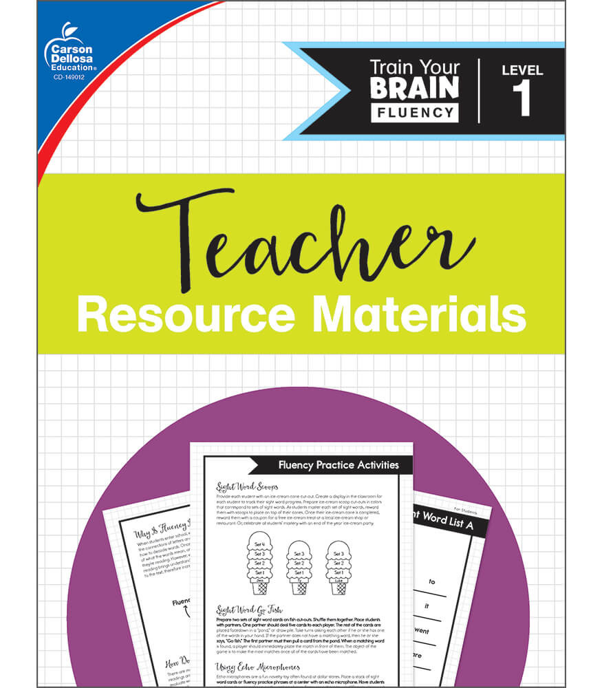 Grade K-1 Train Your Brain: Fluency Level 1 Language Arts Classroom Kit