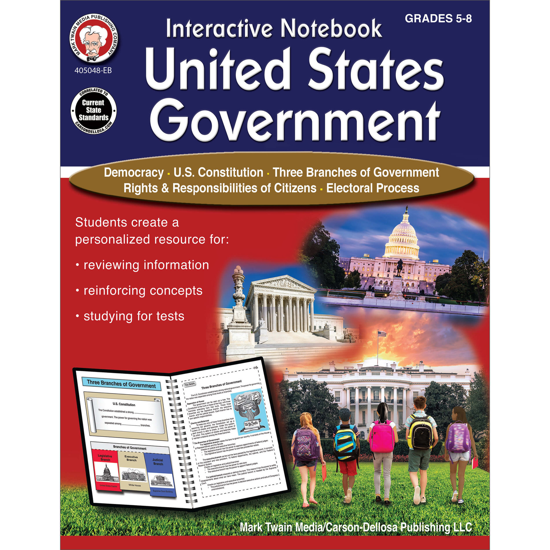 Grade 5-8 Interactive Notebook: United States Government Resource Book ...