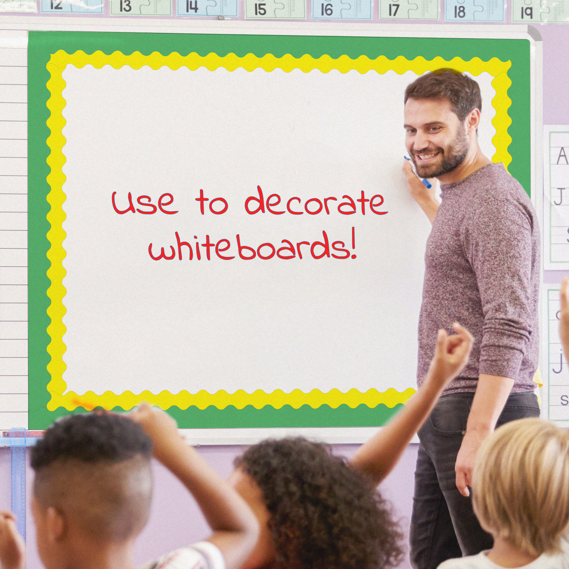 36' Rolled Primary Color Bulletin Board Border Set 36'