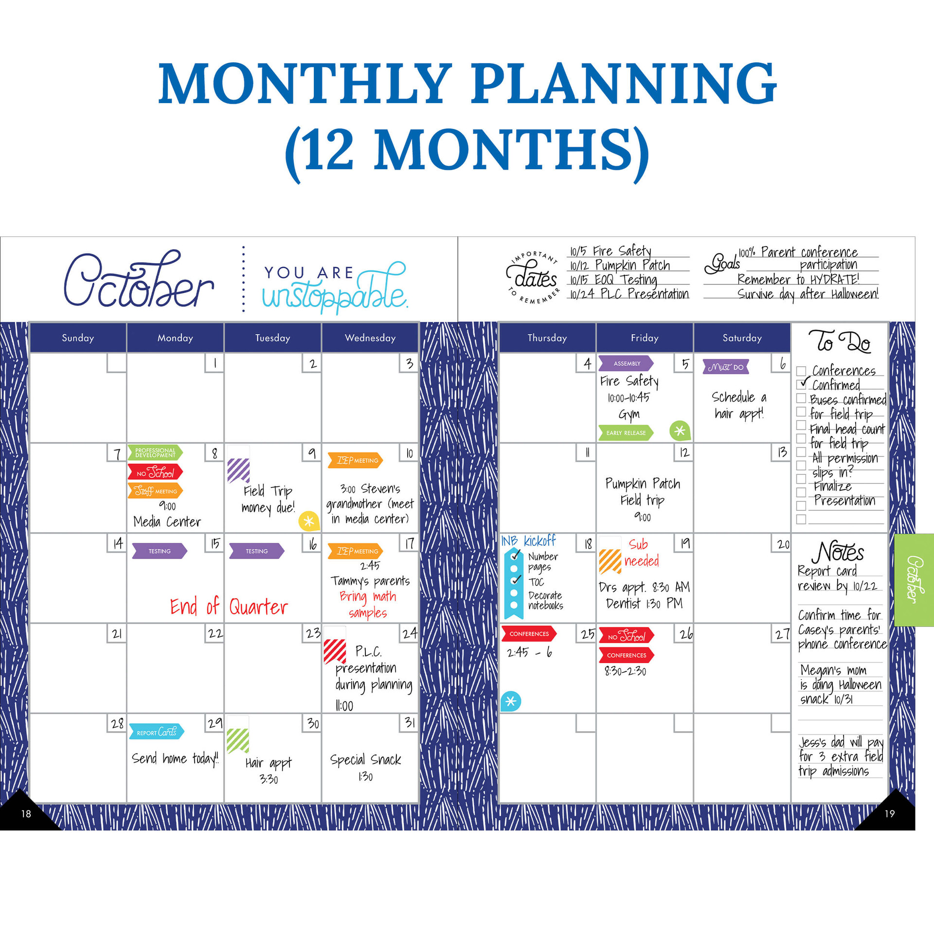 Plan on a Brilliant Year Teacher Planner Spiral