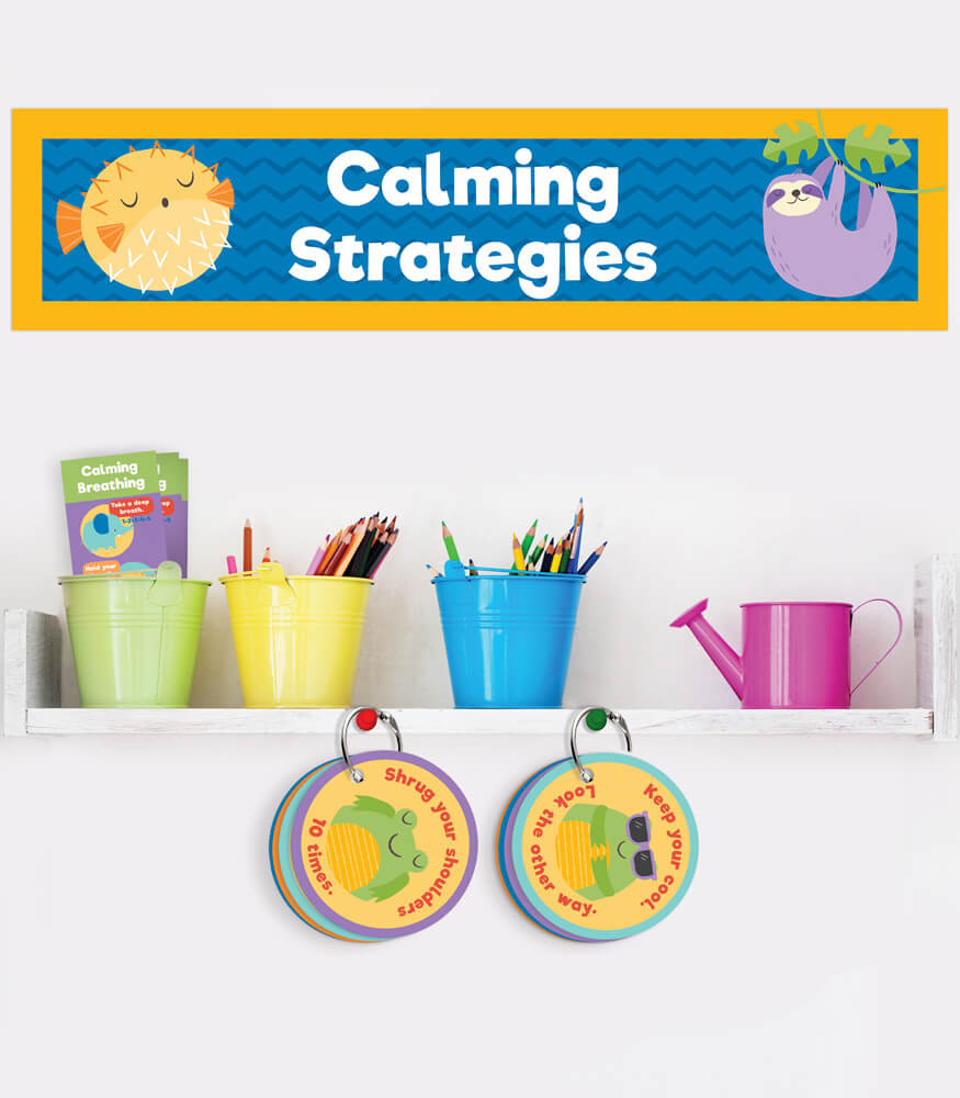 Calming Strategies Instructional Resources Mini Bulletin Board Set English
