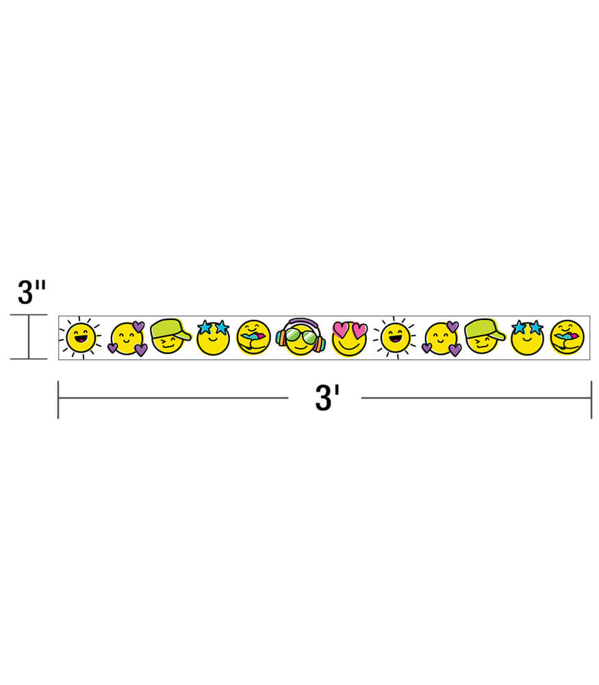Smiley Faces Straight Bulletin Board Borders 36'