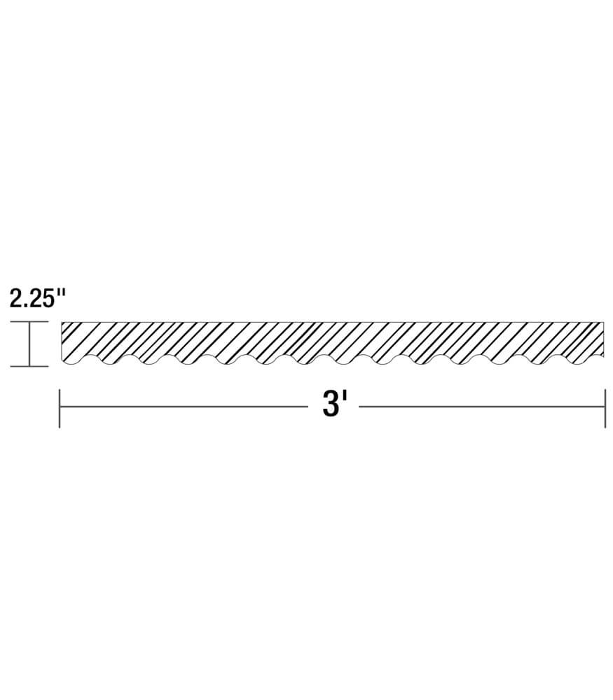 Black & White Stripes Scalloped Bulletin Board Borders 39'