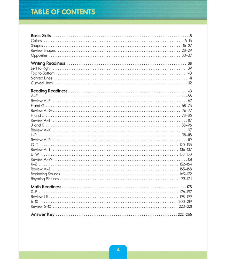 Grade PK-K Complete Book of Preschool Workbook