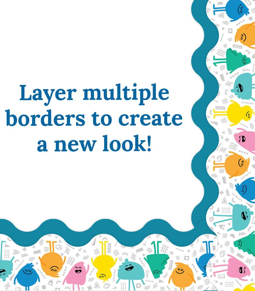 Happy Friends Scalloped Bulletin Board Borders 39'