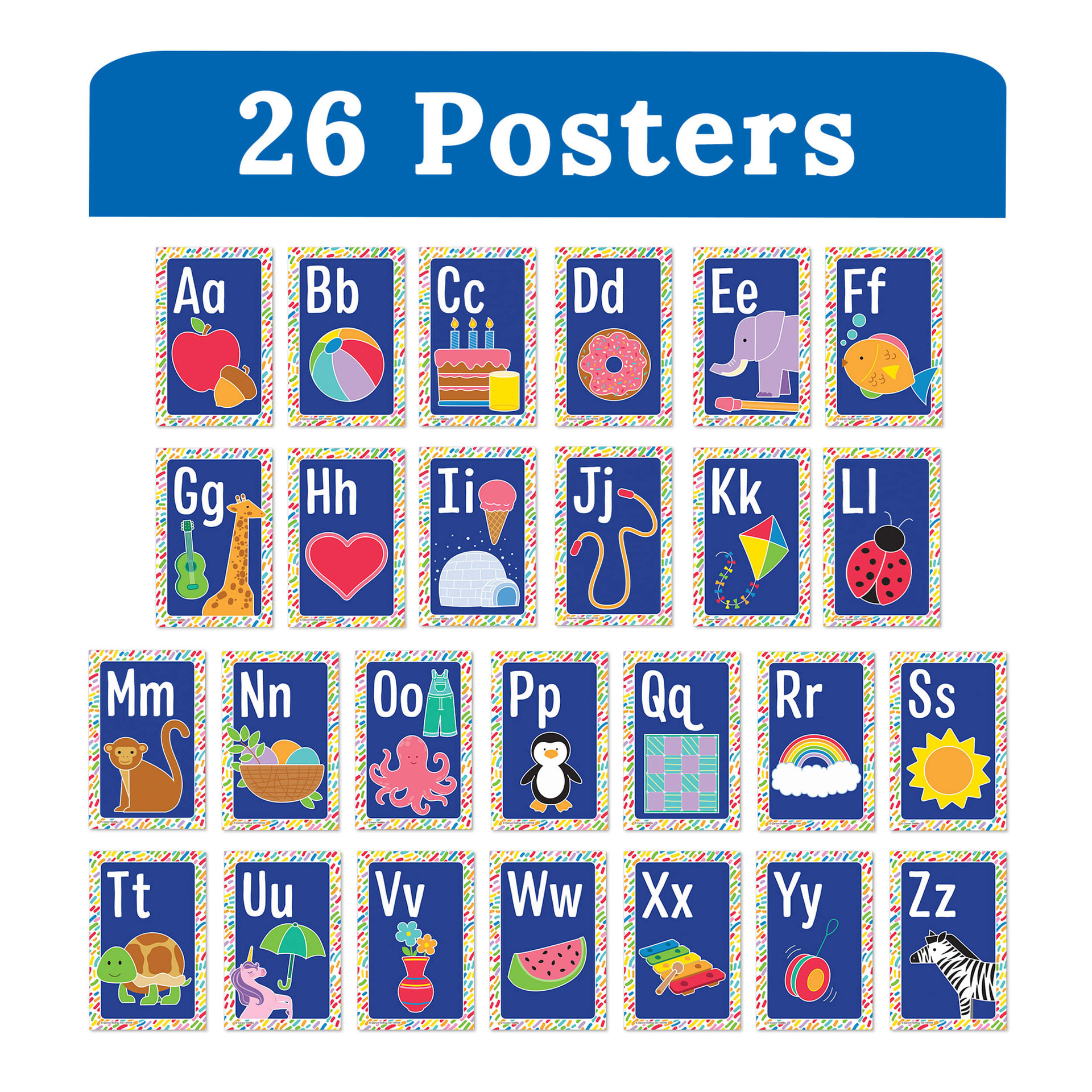 Grade PK-2 Mini Posters: Alphabet Cards Poster Set