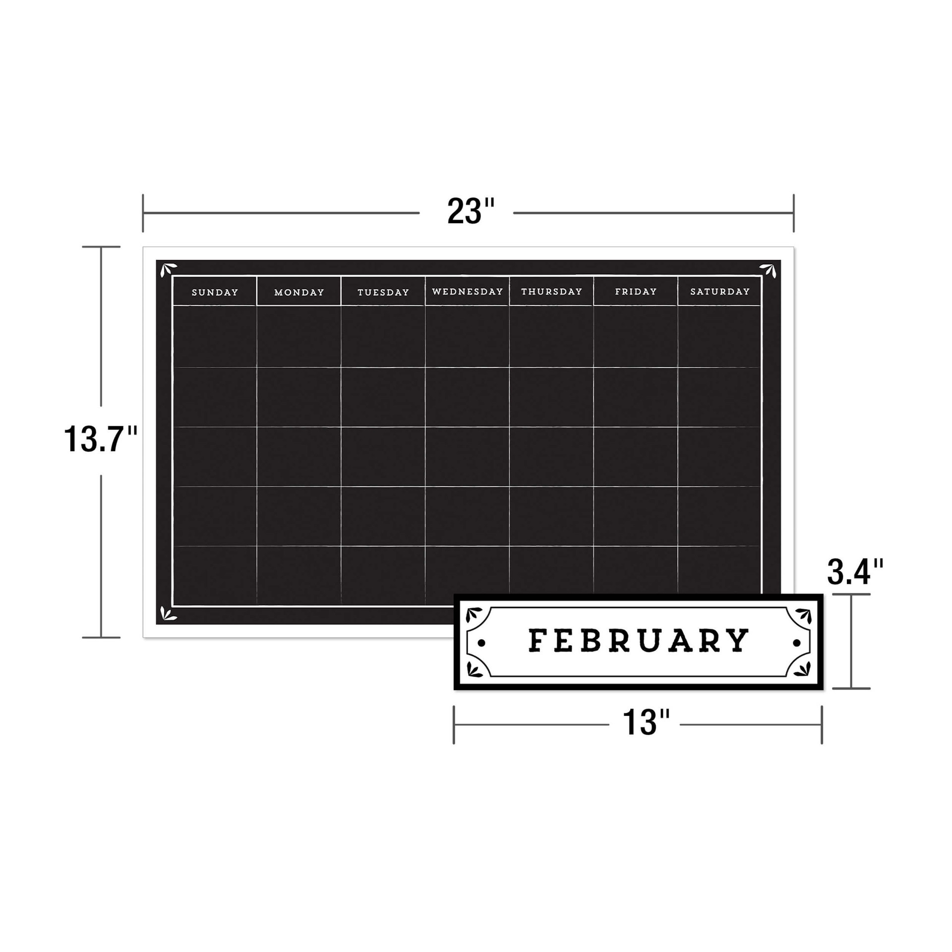 Farmhouse Calendar Bulletin Board Set