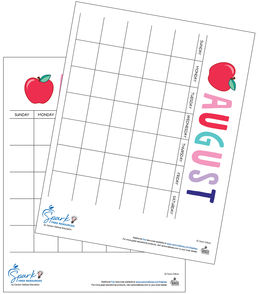 August Editable Calendar - PDF & Google Classroom - Landscape ...