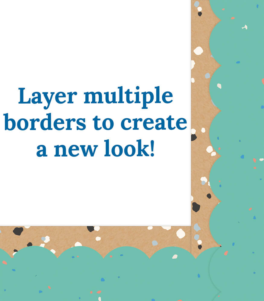 Speckled Kraft Paper Straight Bulletin Board Borders 36'