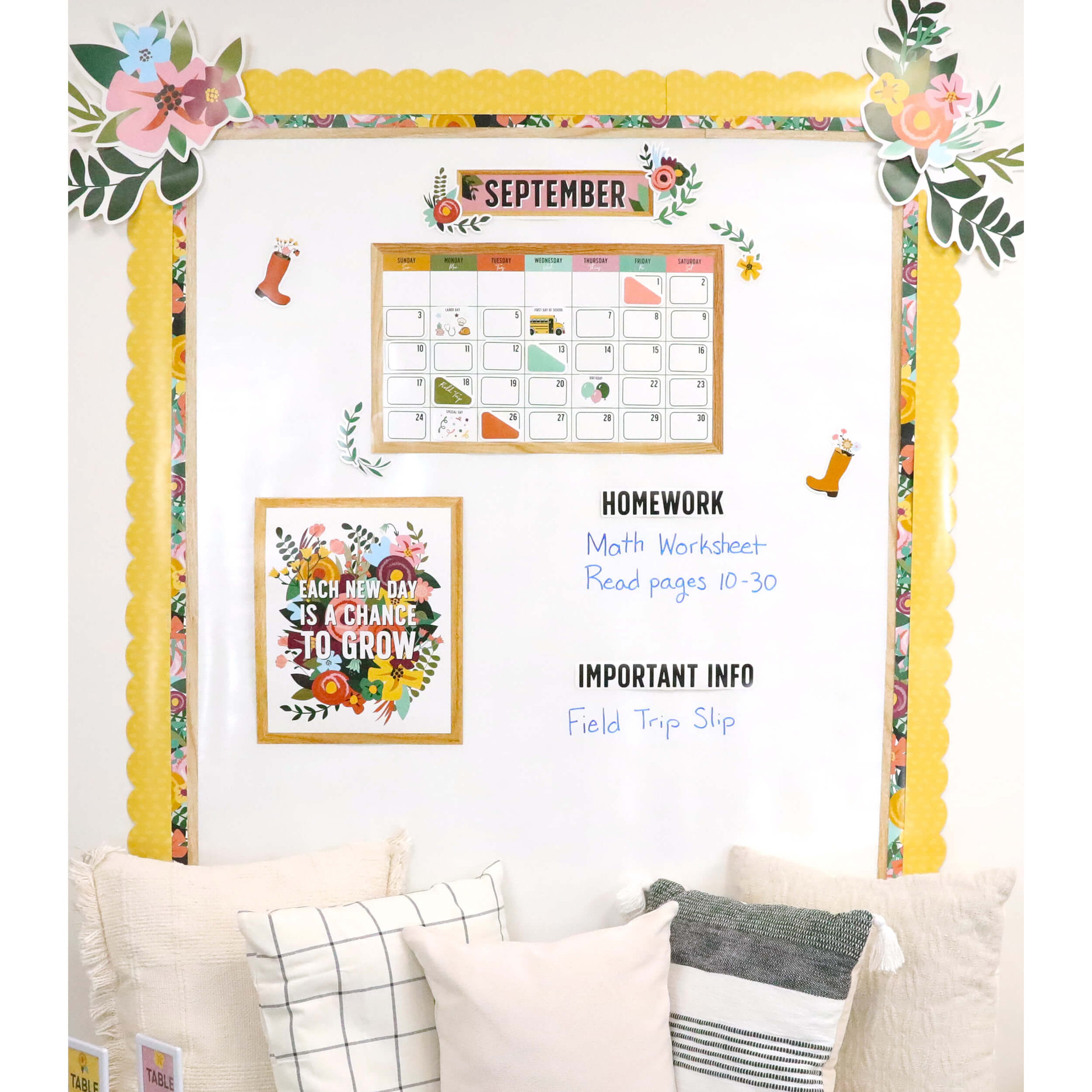 Grow Together Calendar Bulletin Board Set