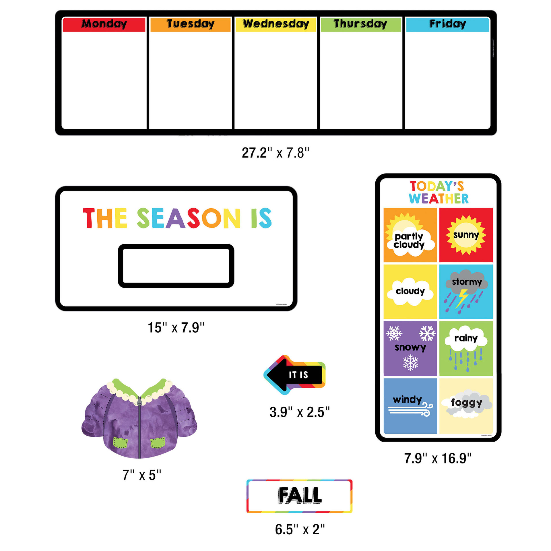 Grade PK-2 Weather Bulletin Board Set