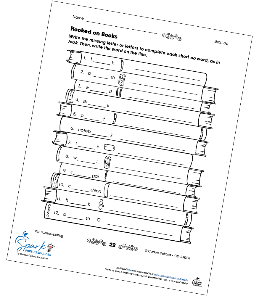 Hooked on Books Free Printable | Carson Dellosa