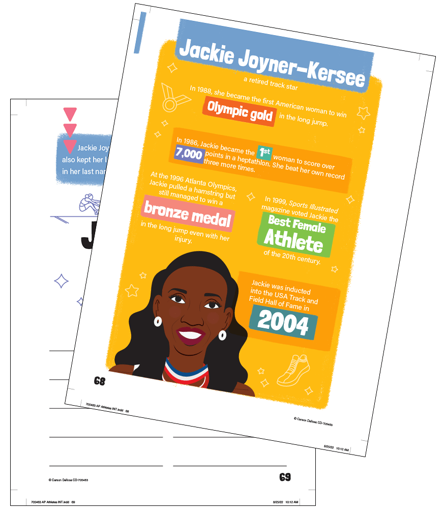 Jackie Joyner-Kersee, Amazing People: Athletes Free Printable