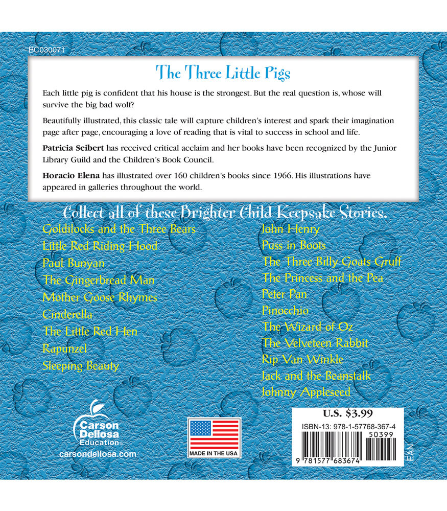 Grade PK-3 The Three Little Pigs Keepsake Stories Storybook Paperback