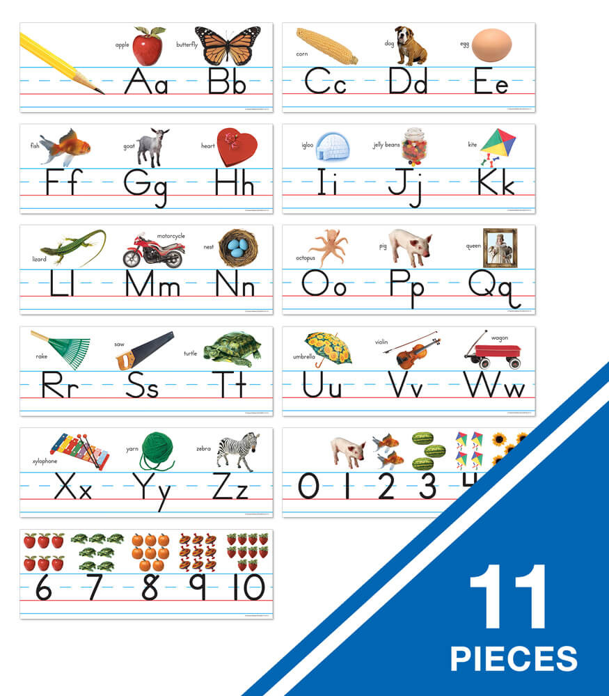 Grade PK-2 Traditional Manuscript Alphabet with Photographs Bulletin ...