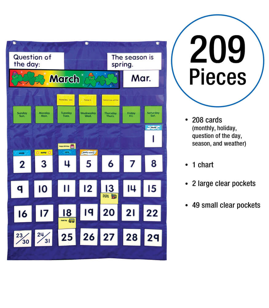 Grade PK-2 Complete Calendar and Weather Pocket Chart