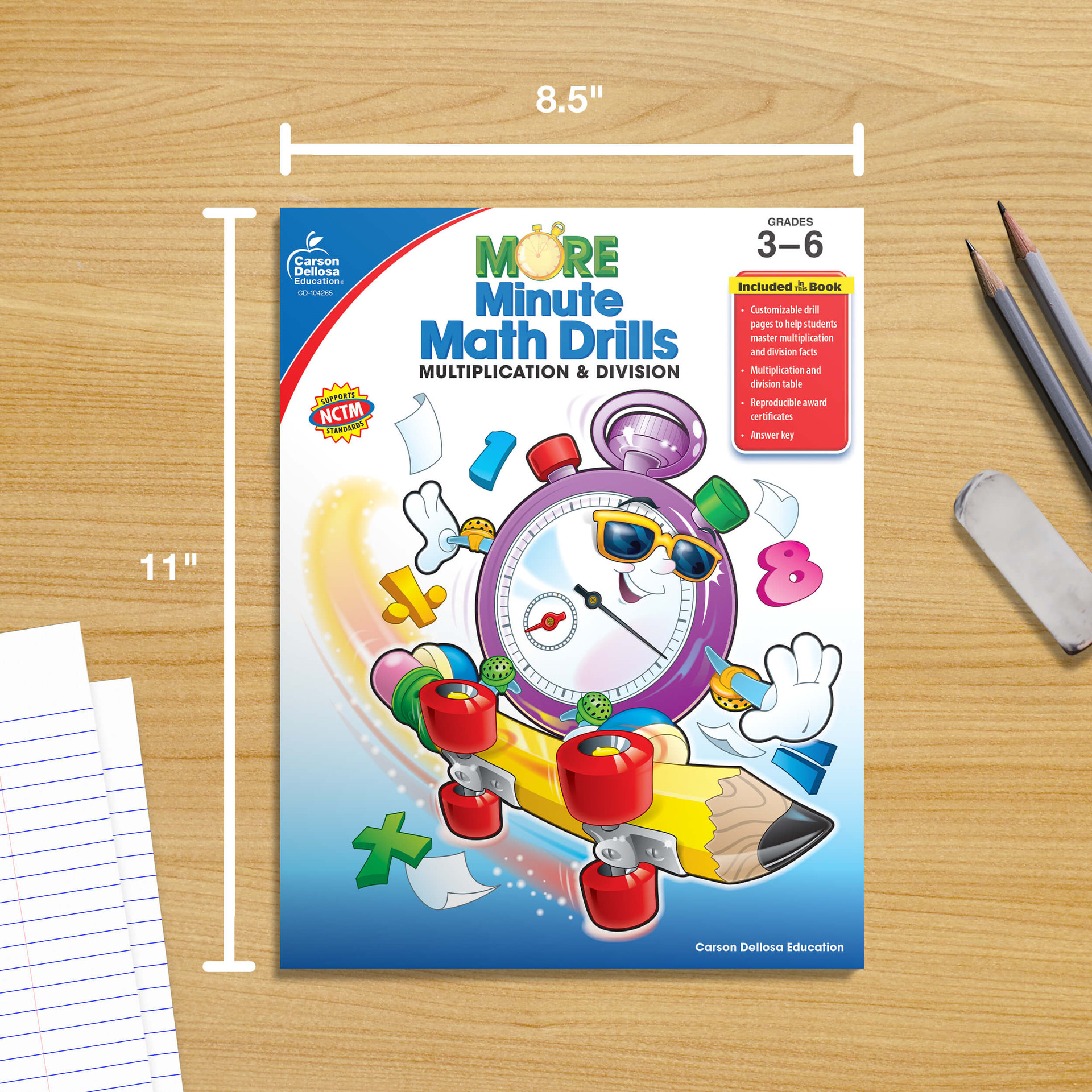 Grade 3-6 More Minute Math Drills Resource Book Paperback