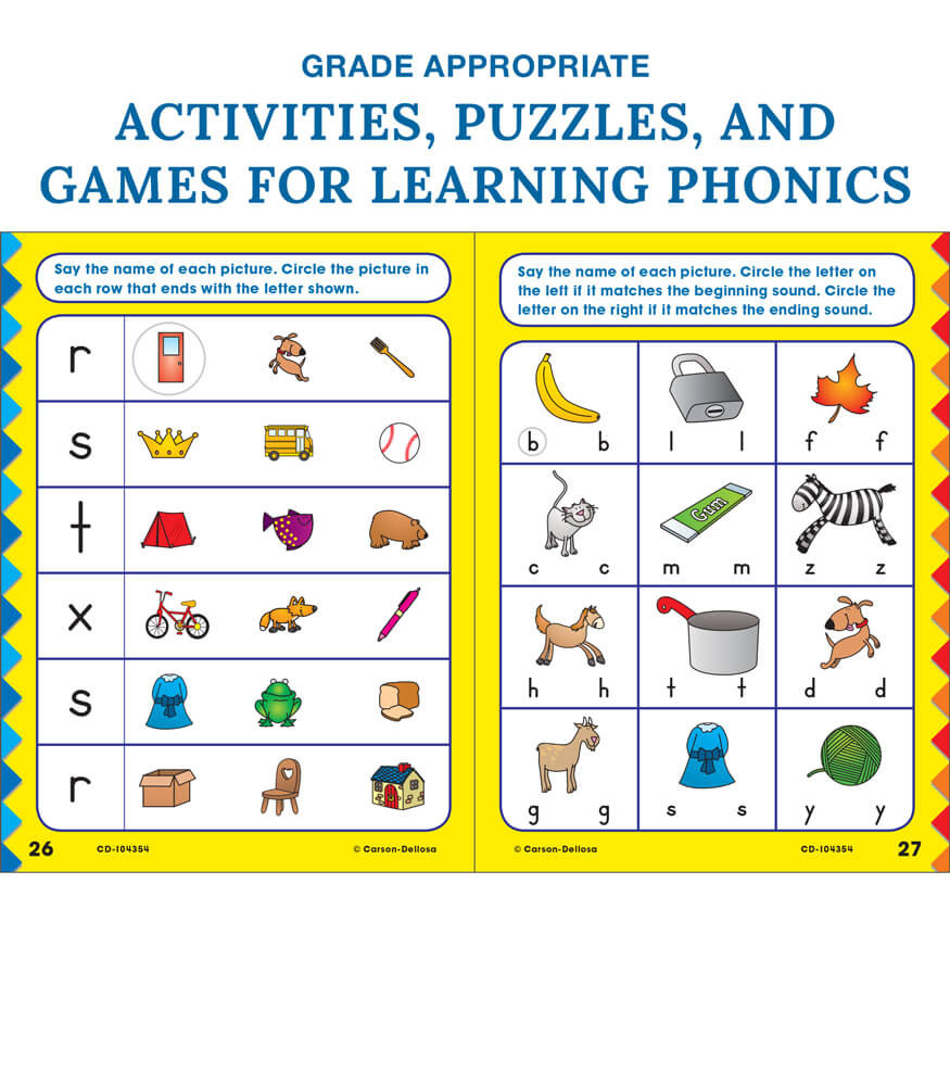 Grade 1 Home Workbooks Phonics for First Grade Workbook