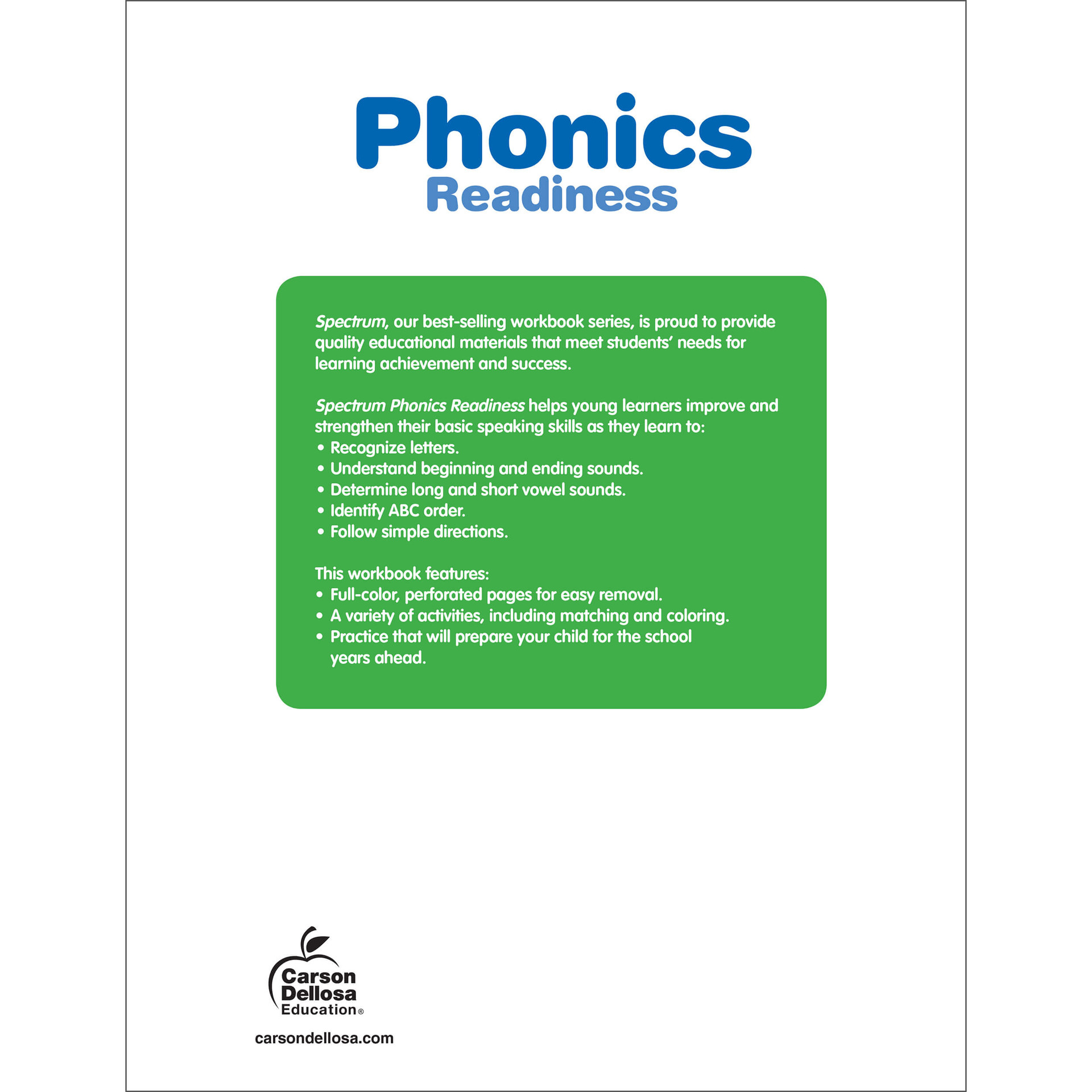 Grade PK Phonics Readiness Workbook eBook (PDF)