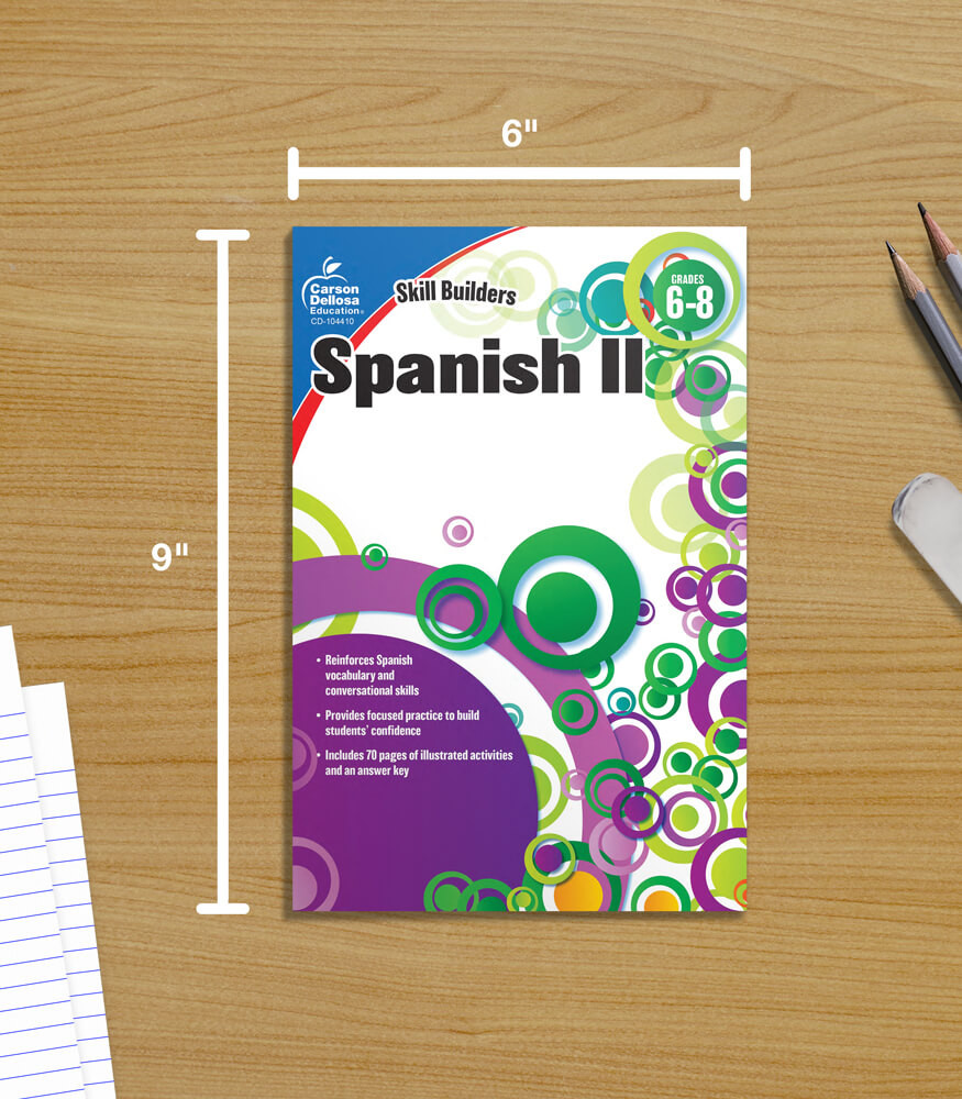 Grade 6-8 Spanish II, Grades 6 - 8 (Skill Builders) Workbook Paperback