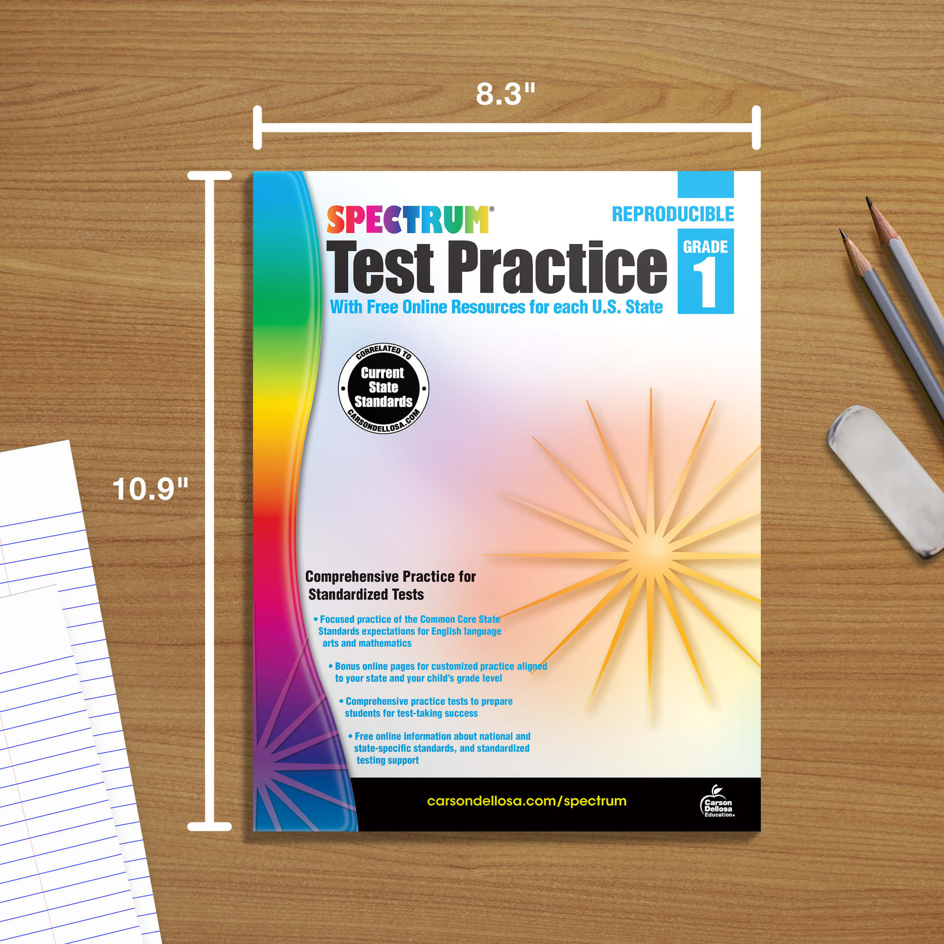 Grade 1 Spectrum Test Practice Workbook eBook